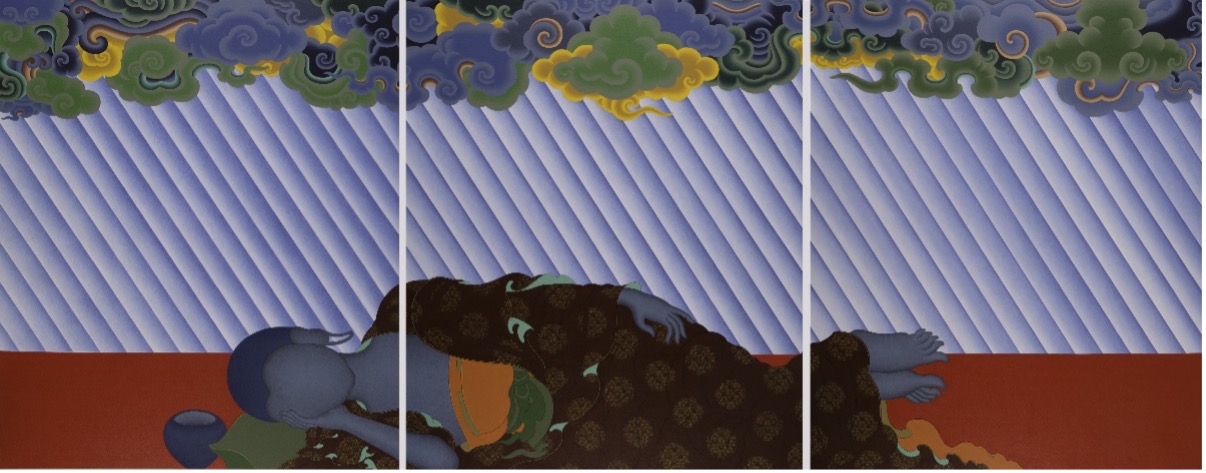 Tenzing Rigdol, Landscape, 2015, Acrylic on canvas, 178cm x 453 cm (70 ...