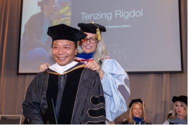 Tenzing Rigdol is awarded his honorary doctorate from the University of ...