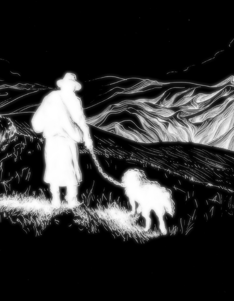 A scene from Old Dog , illustration by Kuranishi © Sernya magazine