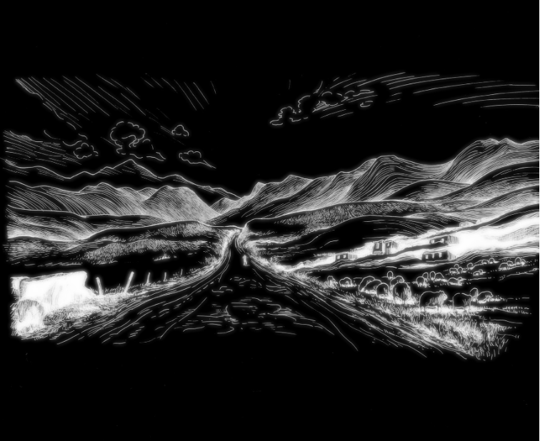 A scene from Old Dog , illustration by Kuranishi © Sernya magazine